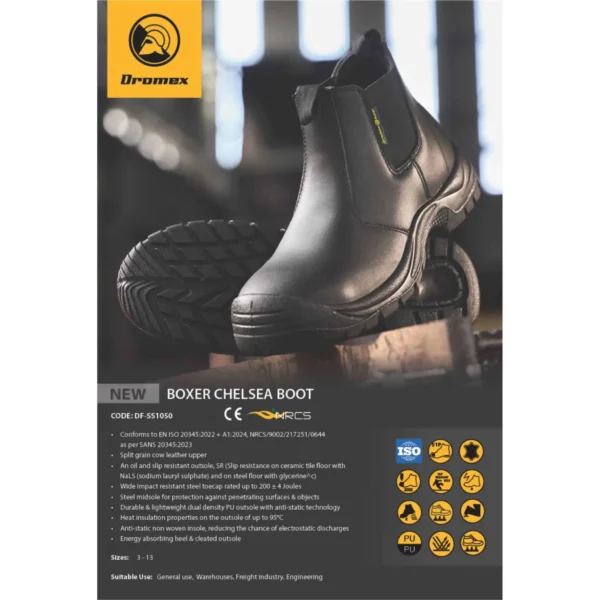 DROMEX Boxer Chelsea Safety Boots | Safeco Safety